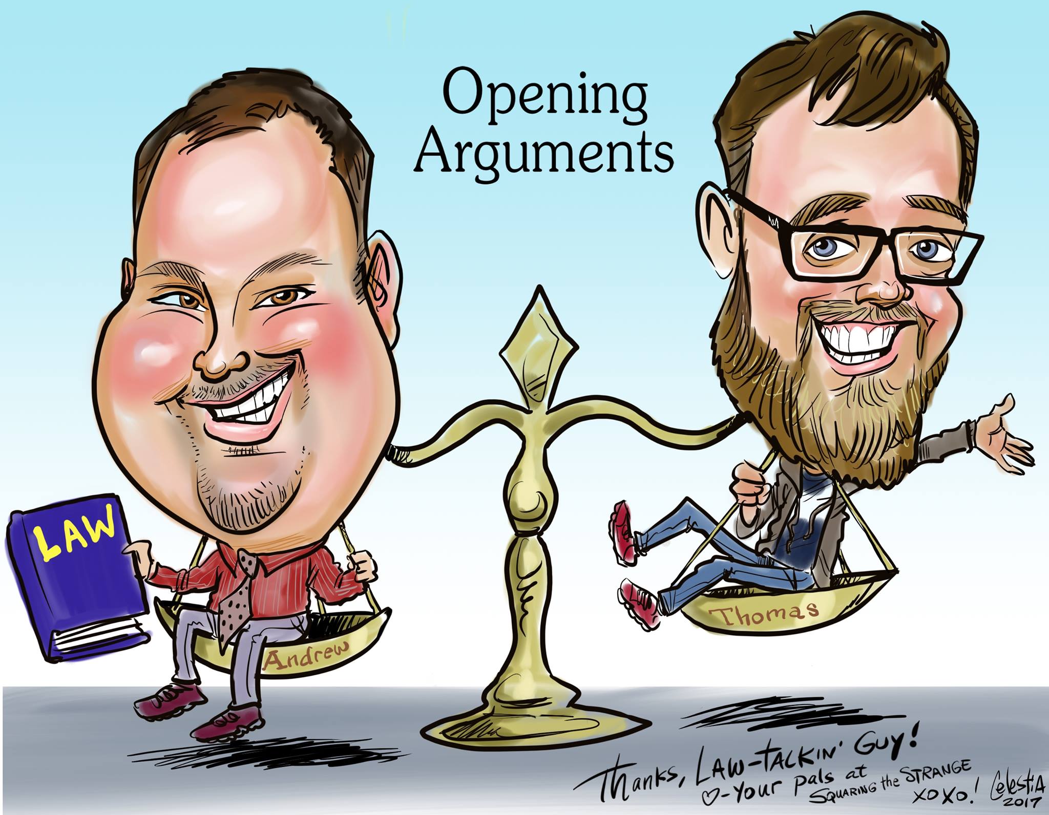 OA cartoon logo – Opening Arguments